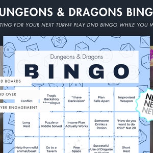 Dungeons and Dragons Bingo | Printable Instant Download Game | DND ...