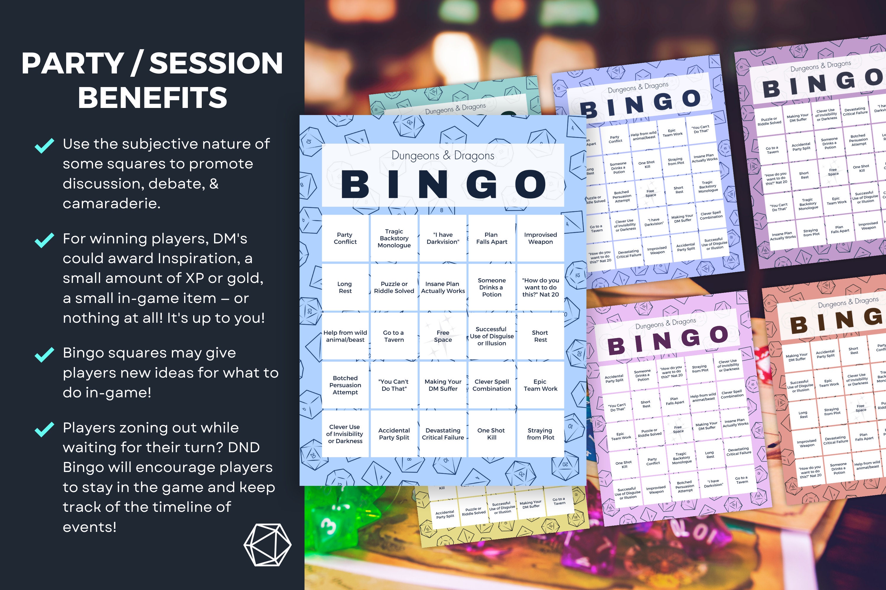 Dungeons and Dragons Bingo | Printable Instant Download Game | DND ...