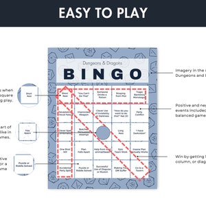 Dungeons and Dragons Bingo | Printable Instant Download Game | DND ...