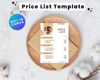 Small Business Price List Download, Price List Template, Editable Price ...