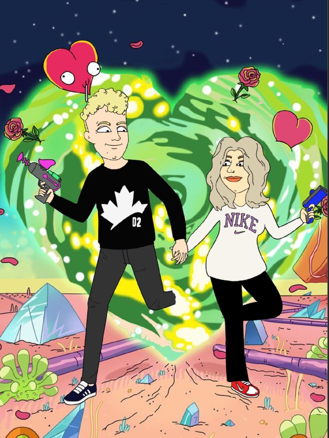 Personalised Rick and Morty Couples Picture - Etsy