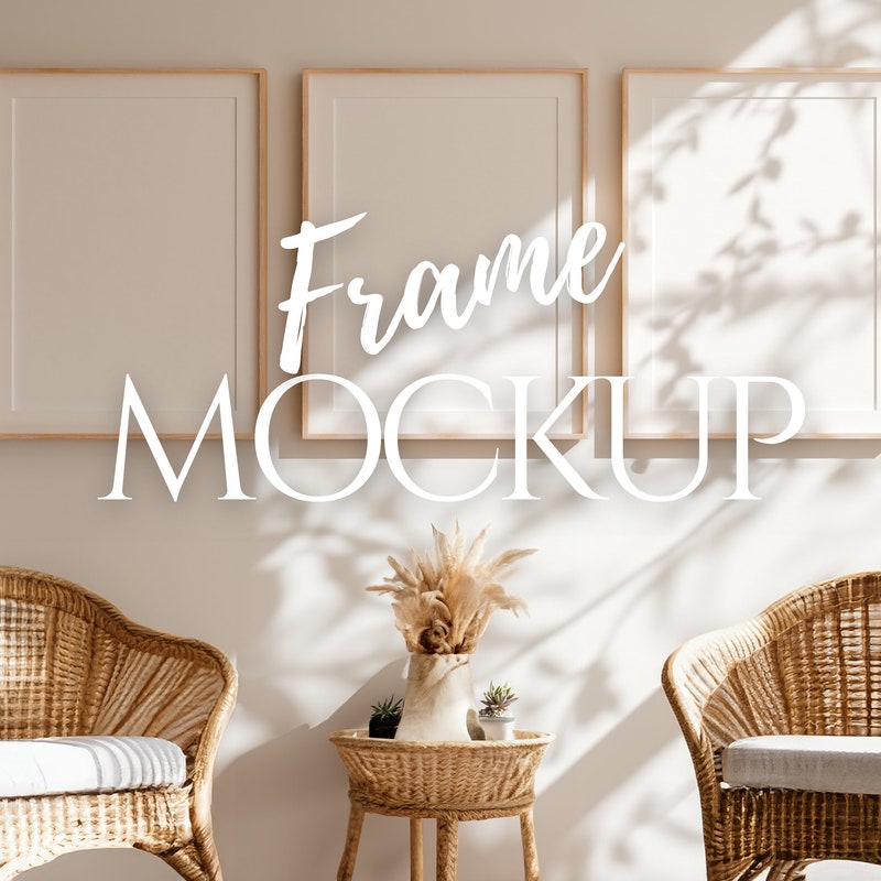 Boho Frame Mockup - Etsy
