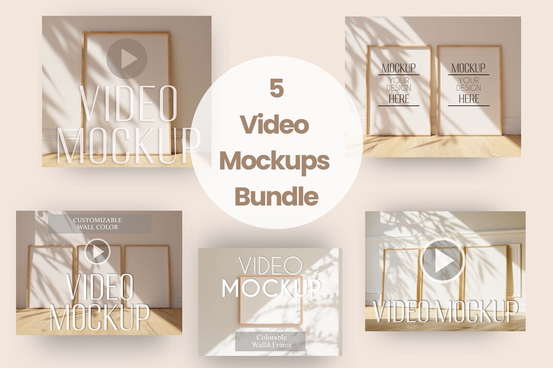 Video Frame Mockup Bundle | Vertical and Horizontal Frame With ...