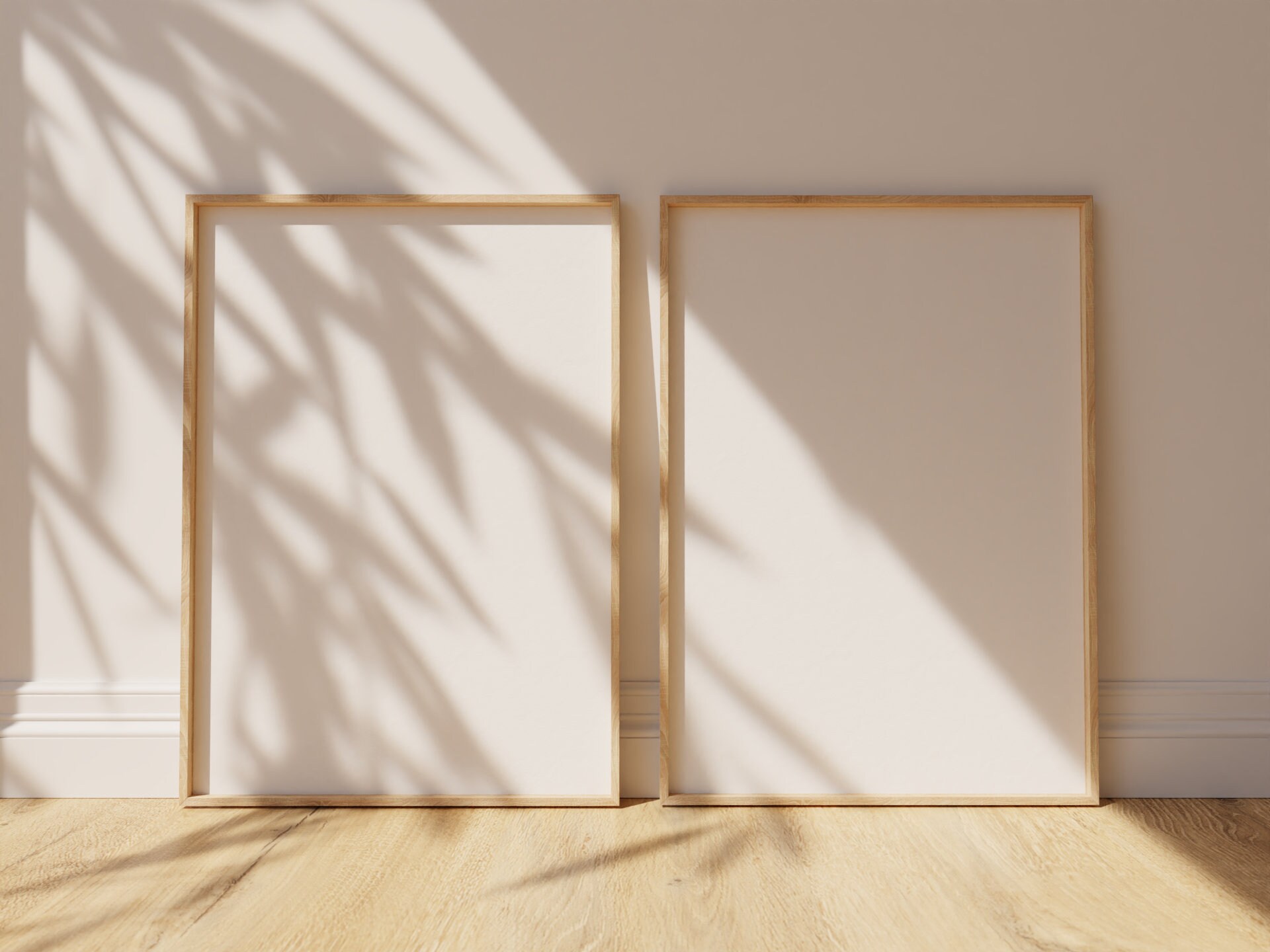 Set of 2 Vertical Video Frame Mockup With Customizable Wall Option DIN ...