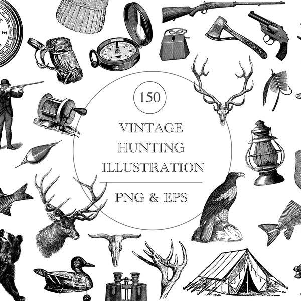 Vintage Hunting Prints - Etsy