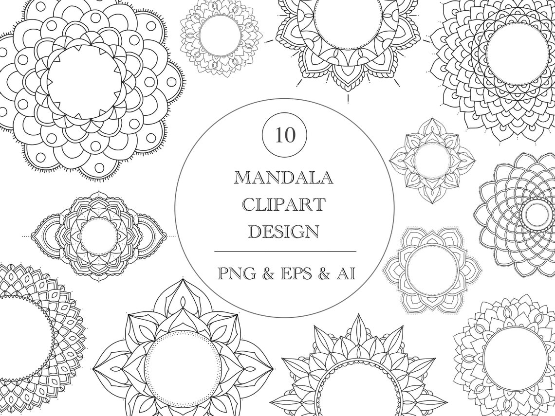 Mandalas Clipart Celestial Magic Clipart Mystical Clipart - Etsy