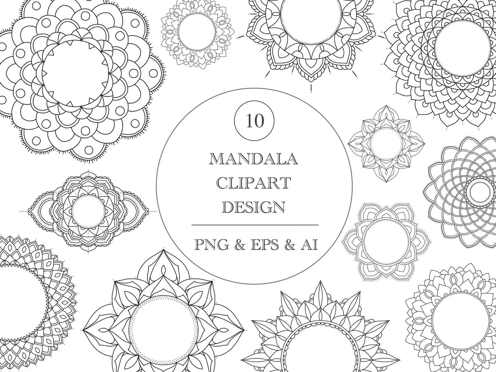Mandalas Clipart Celestial Magic Clipart Mystical Clipart - Etsy