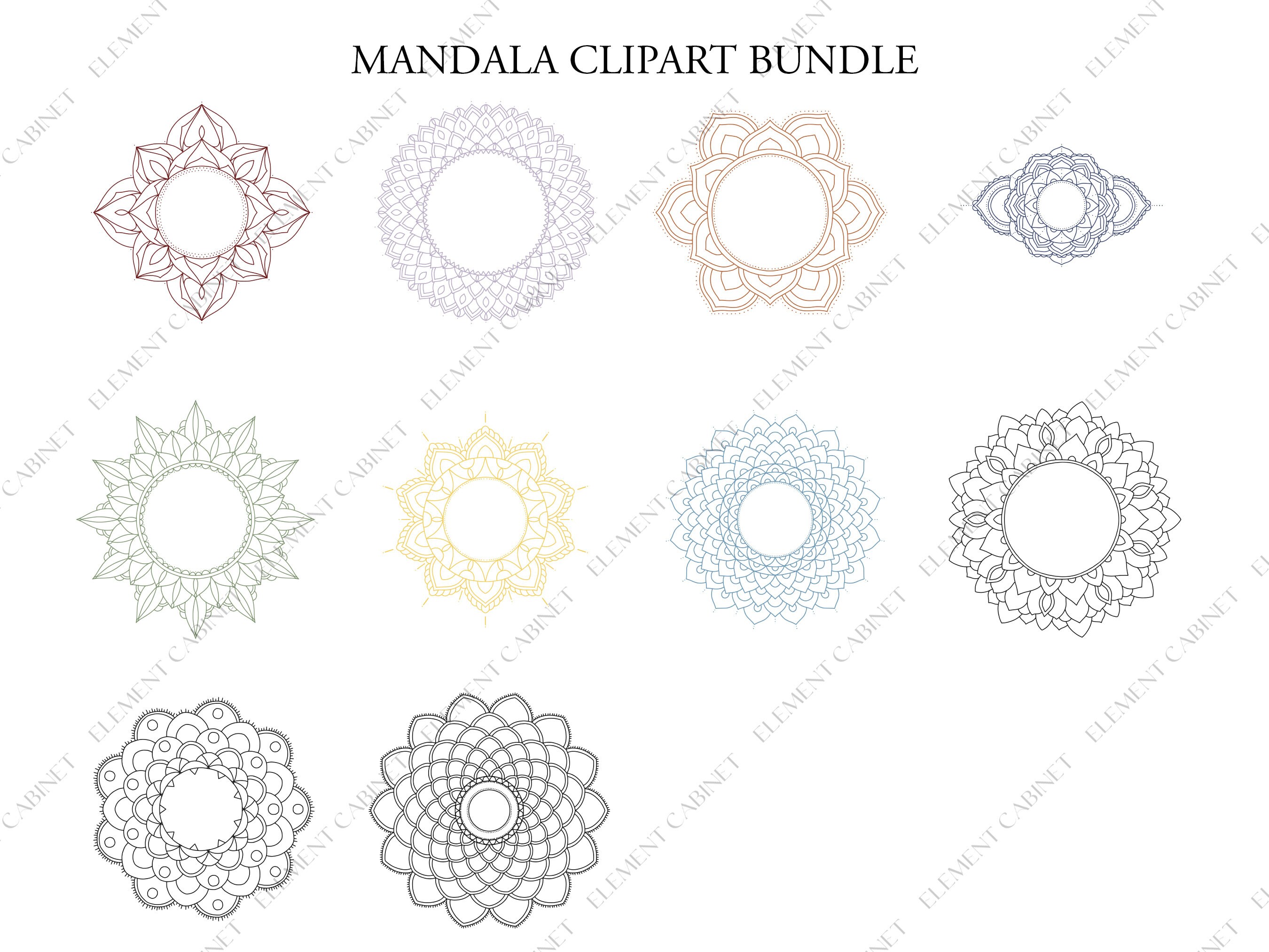 Mandalas Clipart Celestial Magic Clipart Mystical Clipart - Etsy
