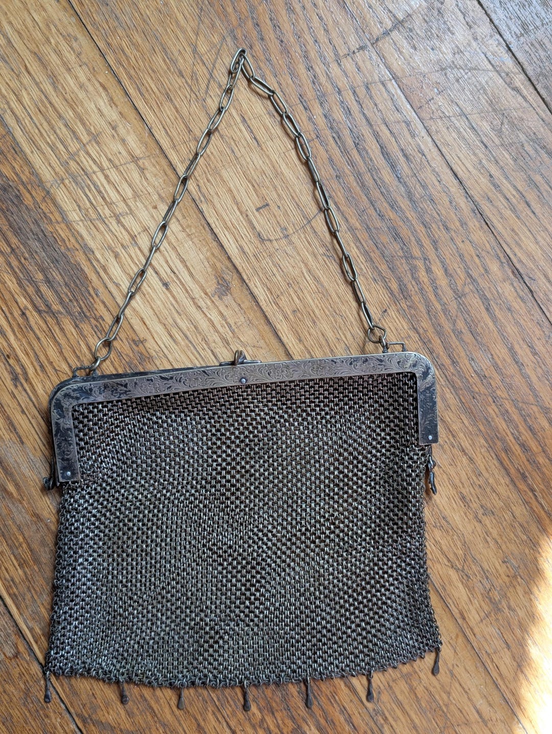 Antique GERMAN SILVER Chain Mail Mesh Handbag Purse - Needs Repair!! - Etsy