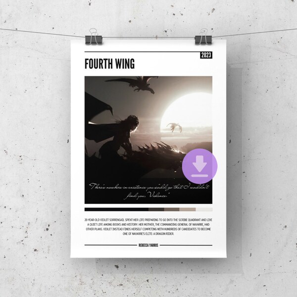 Fourth Wing Digital Poster - Etsy