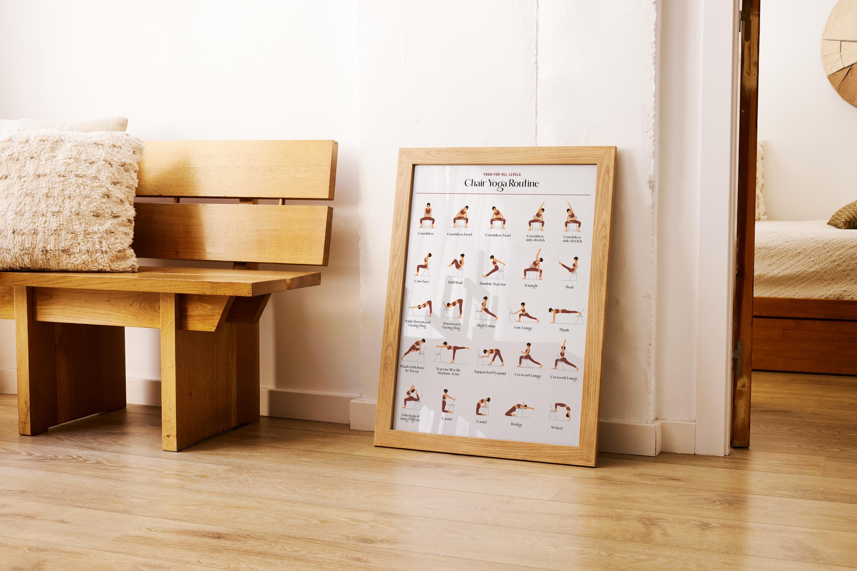 Chair Yoga Routine Poster: Seated Exercise Guide (digital Download) - Etsy