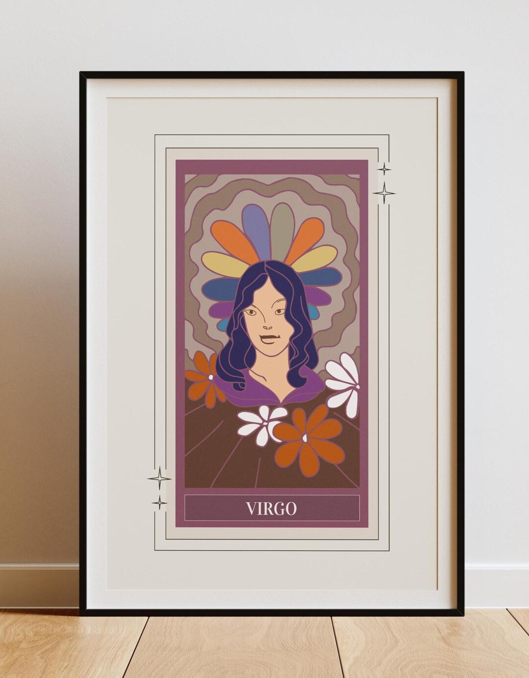 Virgo Wall Art Zodiac Poster | Virgo Art | Virgo Gift | Virgo Wall Art ...