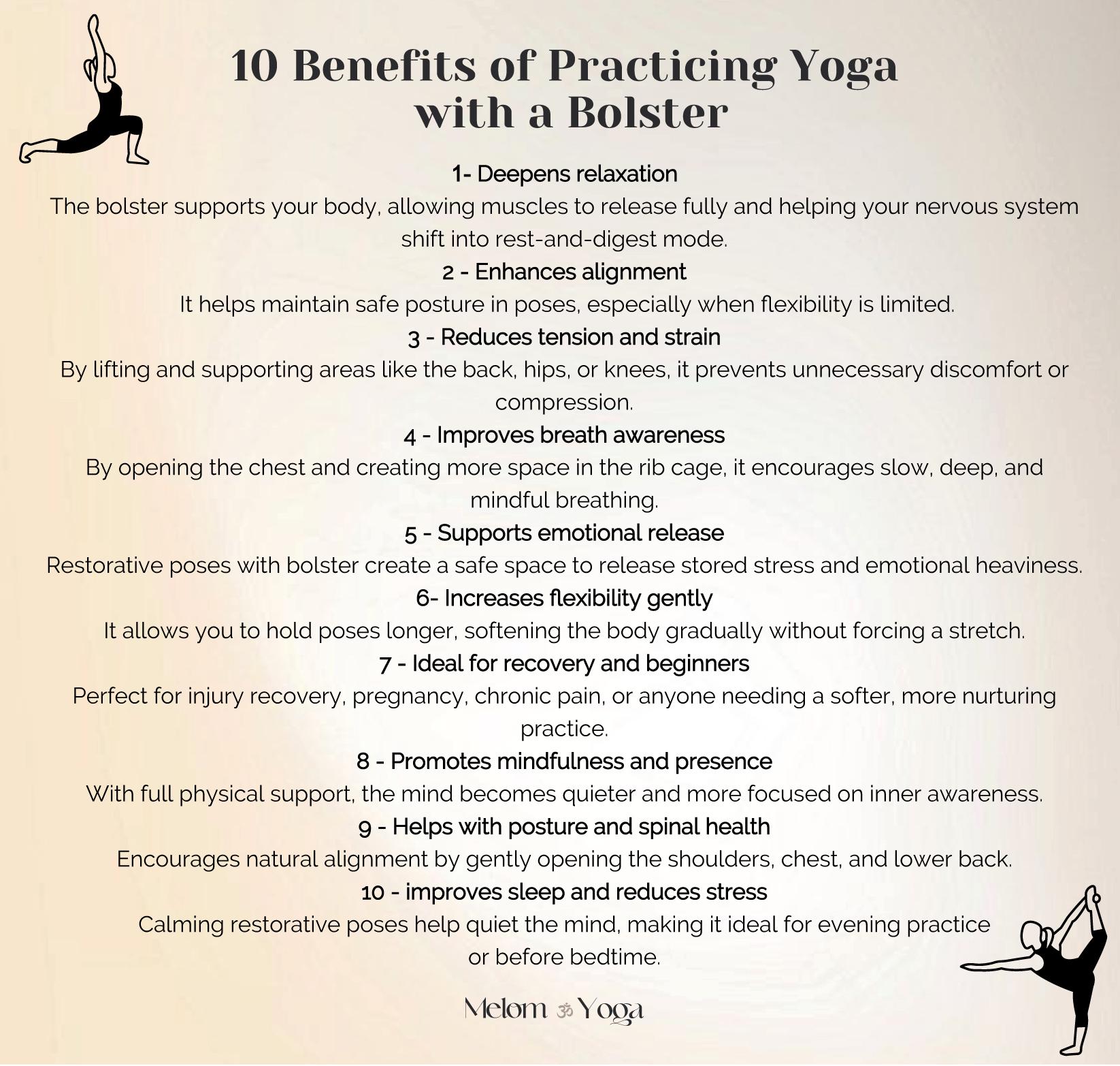 Yin Yoga With Bolster Sequence Poster, Yoga Props Poses Wall Art ...