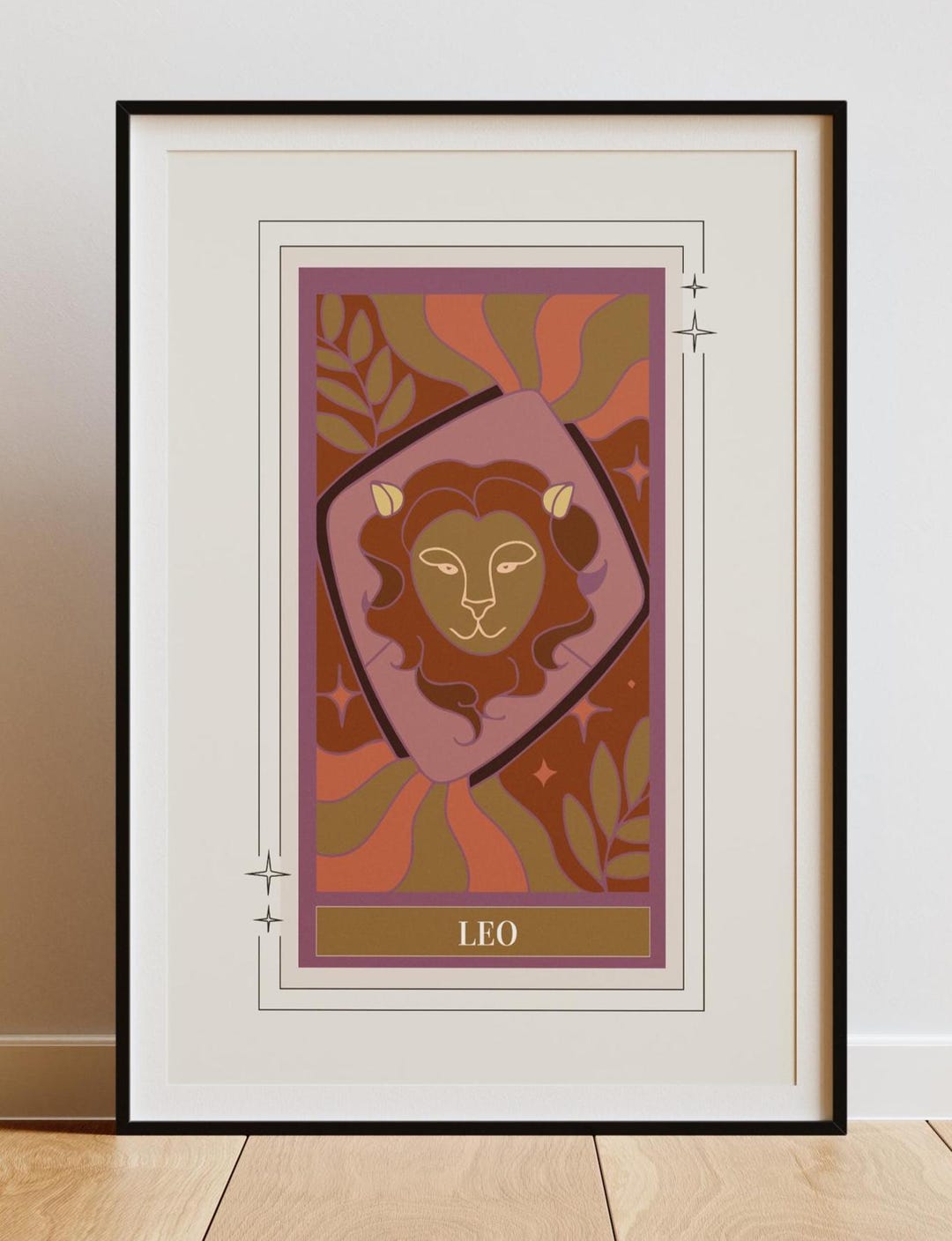 Leo Wall Art Zodiac Poster | Leo Art | Leo Gift | Leo Wall Art | Leo ...