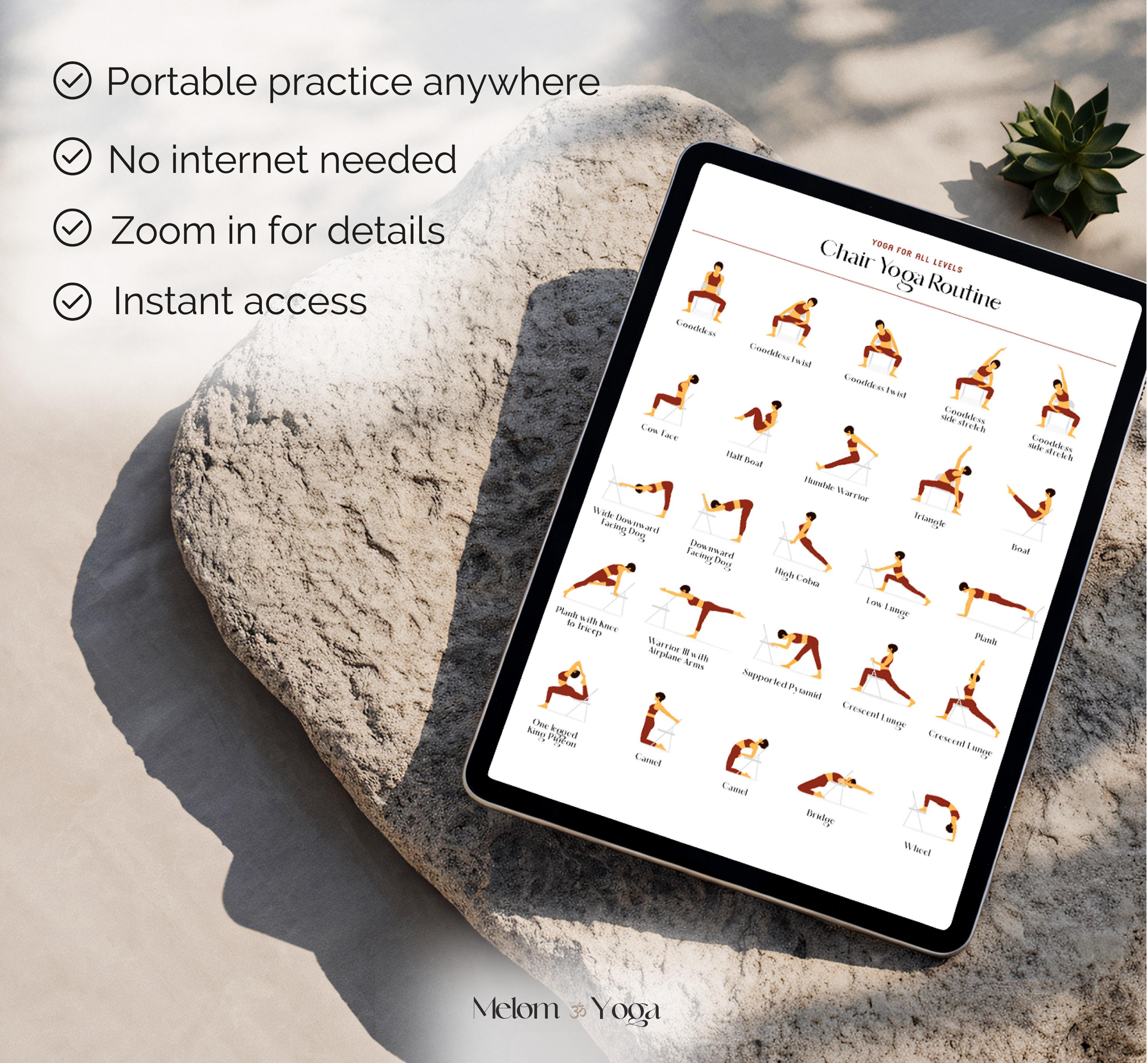 Chair Yoga Routine Poster: Seated Exercise Guide (digital Download) - Etsy