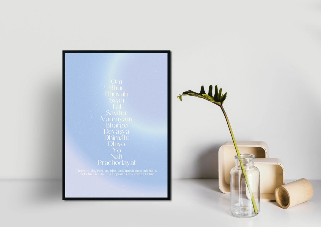 Mantra Yoga Poster,decoración De Pared De Yoga,arte Yoga,cartel De ...