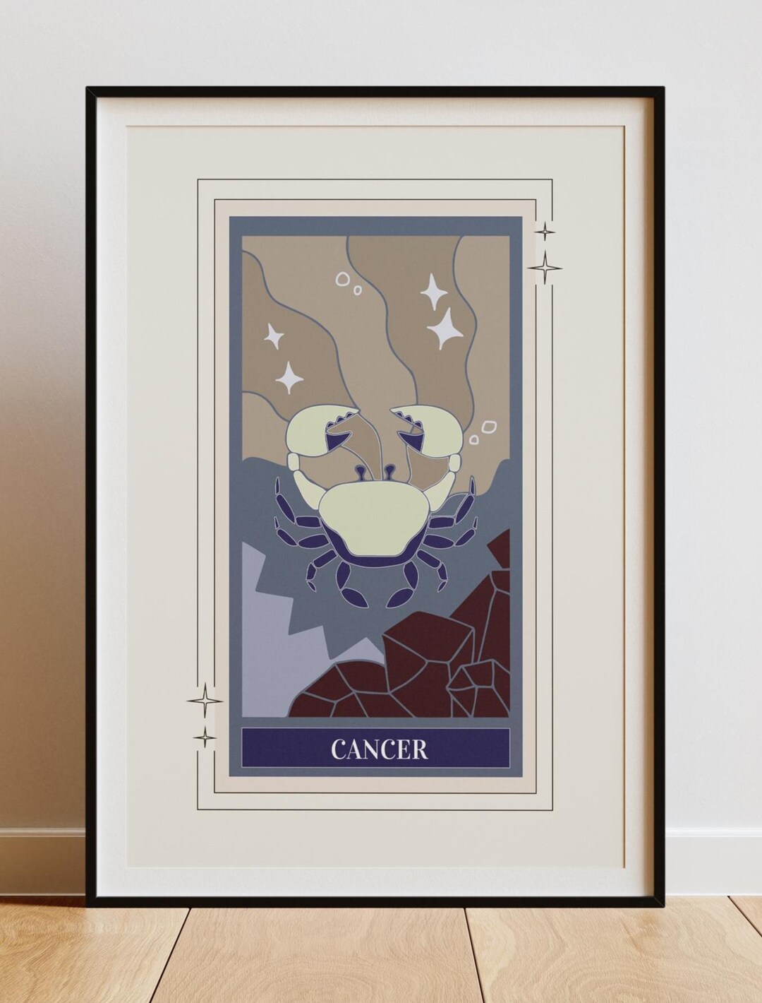 Cancer Wall Art Zodiac Poster | Cancer Art | Cancer Gift | Cancer Wall ...