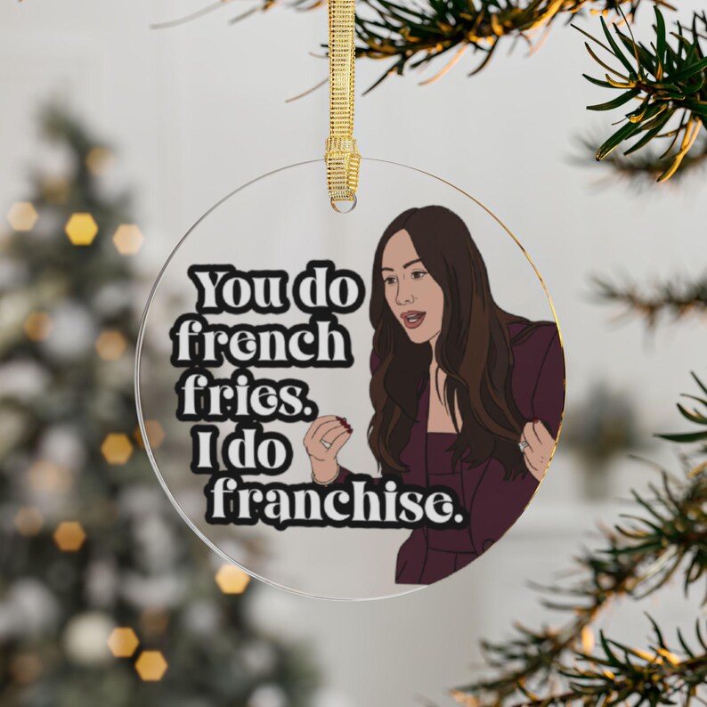 Real Housewives Angie K French Fries Franchise Bravo Christmas Ornament ...