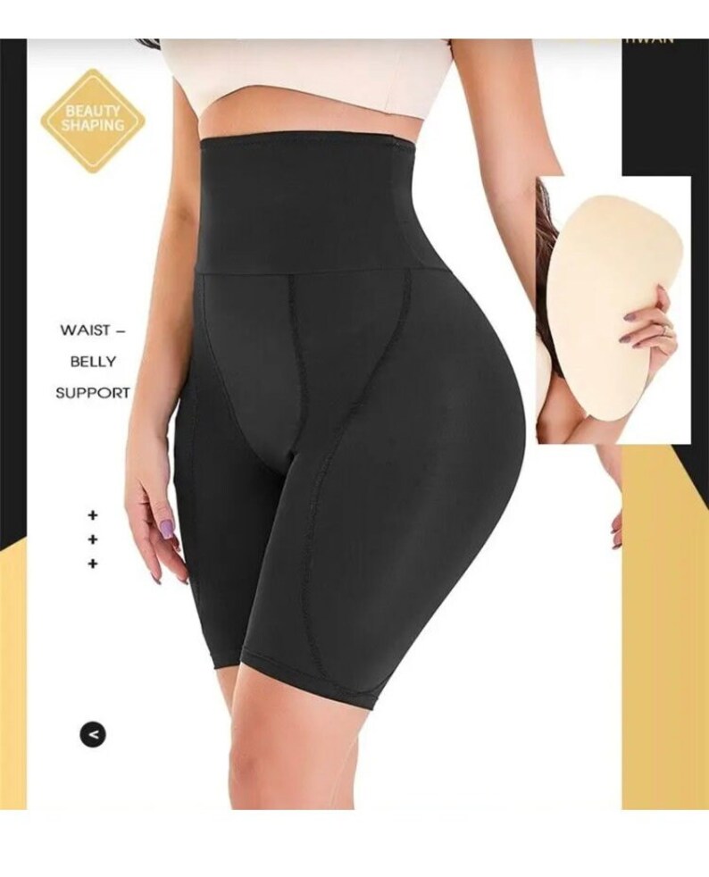 BBL Booty & HIP Shorts Black Removable Pads Fits Small - Etsy