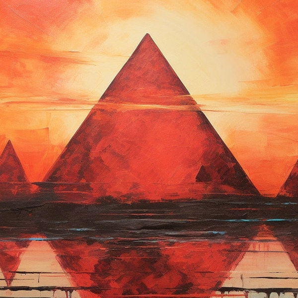 Pyramid Painting - Etsy