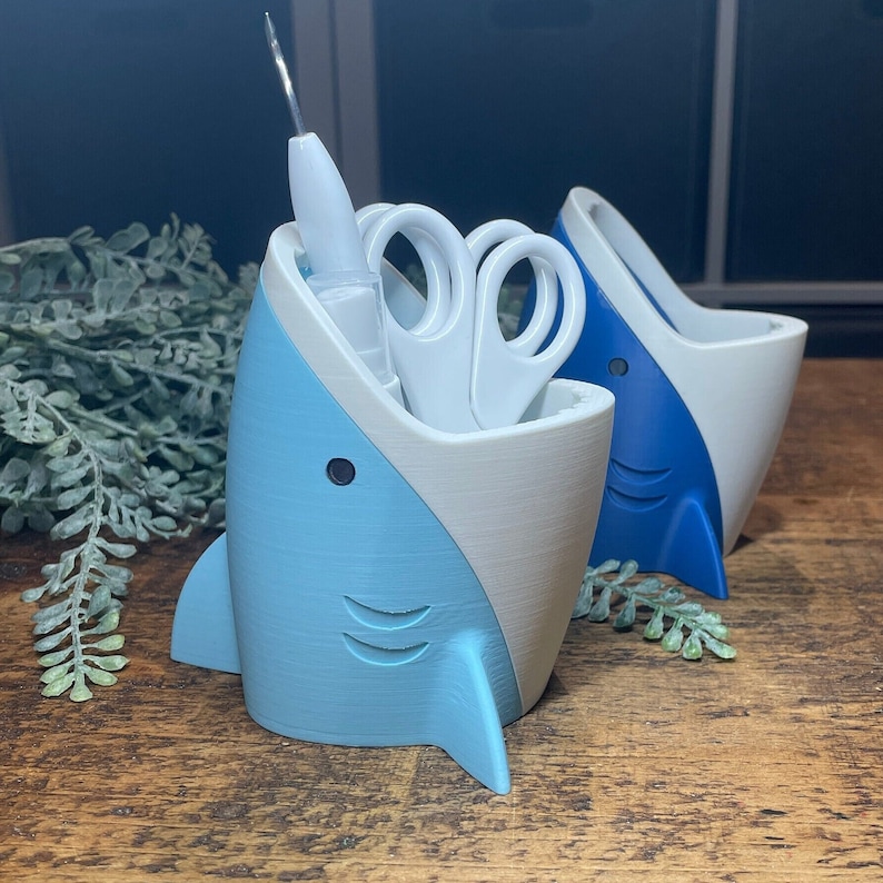 Shark Pencil Pot & Storage I Awesome Gift for Shark and Marine Life ...