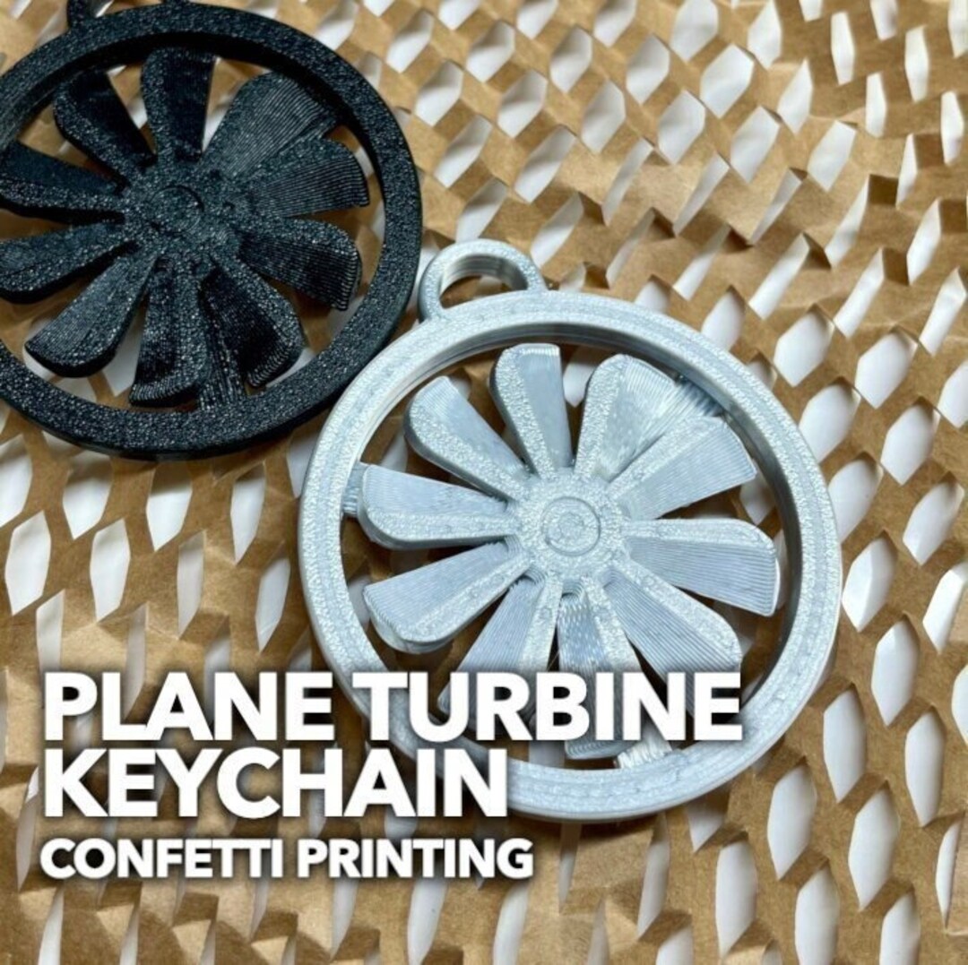 Rotating Engine Turbine Keychain I Plane and Fighter Jet Gift for ...