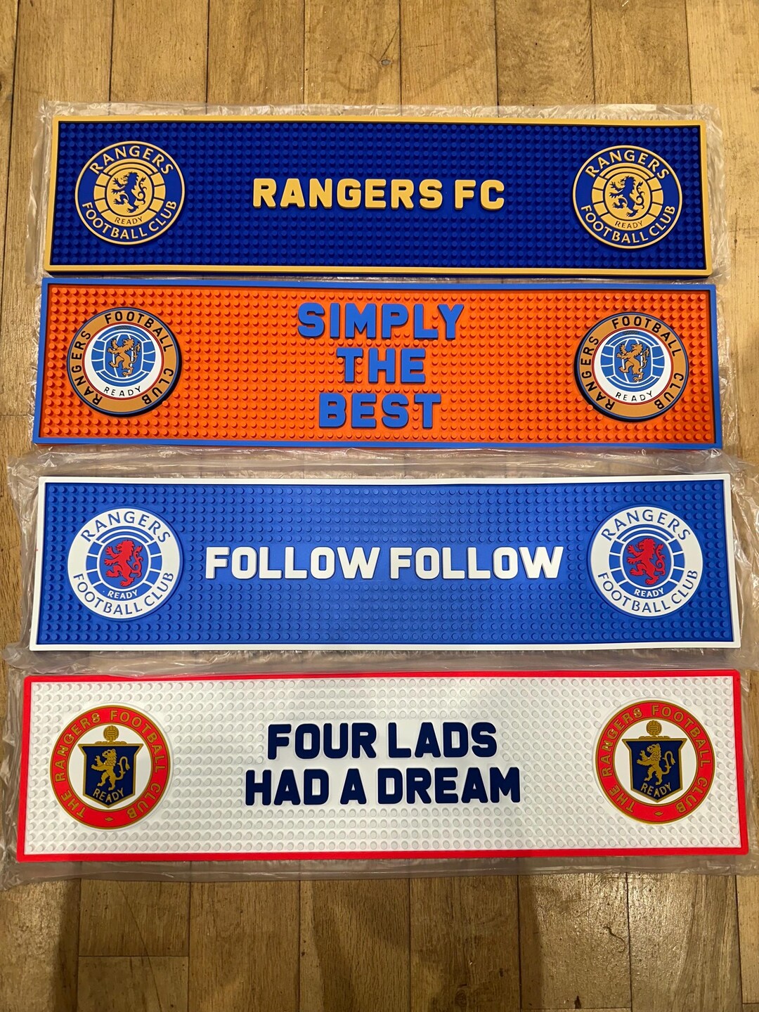 Rangers/rfc Bar Mat Sets X4 - Etsy