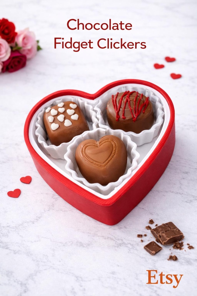 Chocolate Box Fidget Clicker – 3D Printed Sensory Toy - Etsy