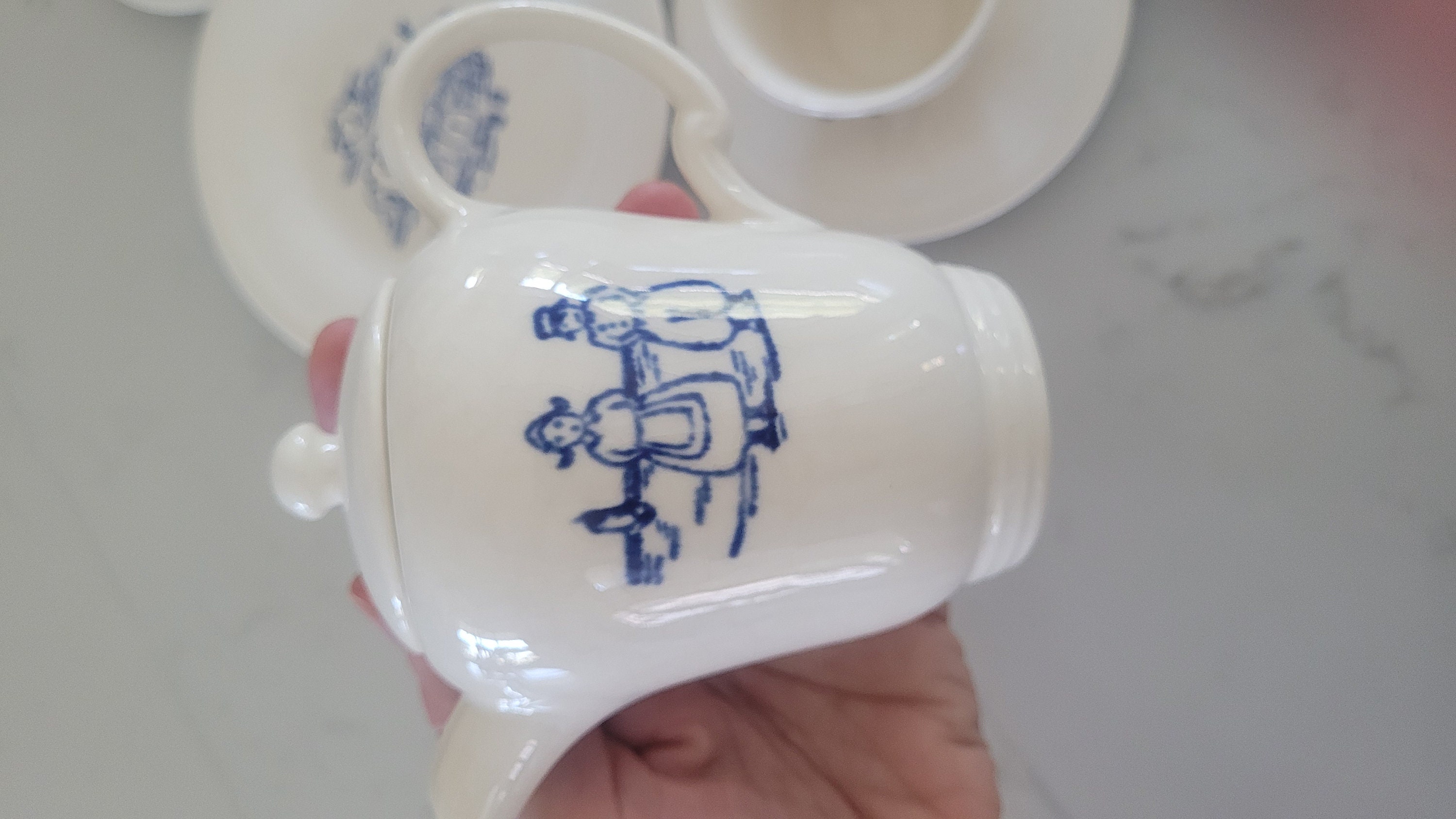 Edwin M. Knowles Dutch Boy and Girl Motif Childs Tea Set Vintage Childs ...