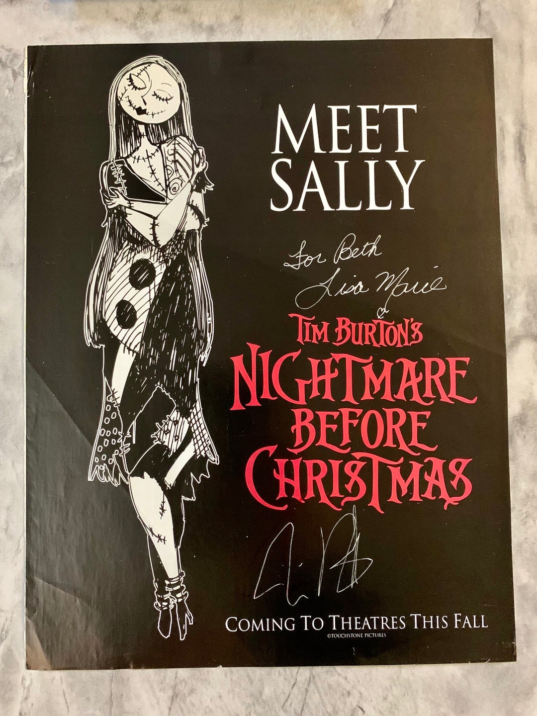 AUTOGRAPHS - the Nightmare Before Christmas “meet Sally” Magazine Ad ...