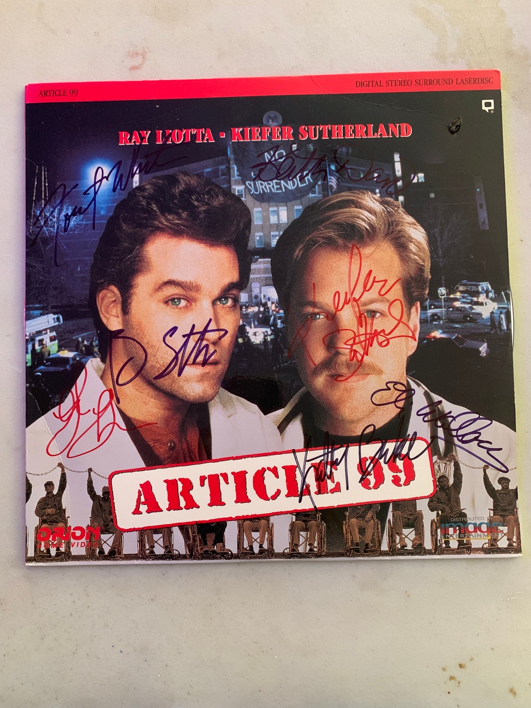 CAST AUTOGRAPH - Article 99 - Laserdisc - Signed by 7 Including Ray ...