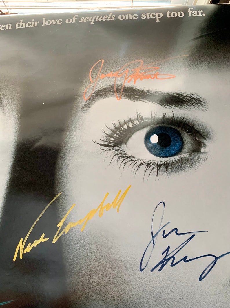 CAST AUTOGRAPH Scream 2 Movie Poster Signed by 13 Including Wes Craven, Neve Campbell, Courtney ...