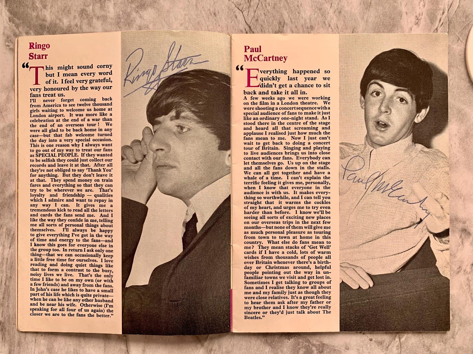 AUTOGRAPHS - Paul Mccartney, Ringo Starr & George Harrison - the ...