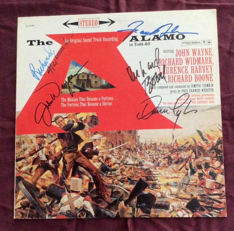 CAST AUTOGRAPH - the Alamo Soundtrack Recording Album - Signed by 5 ...