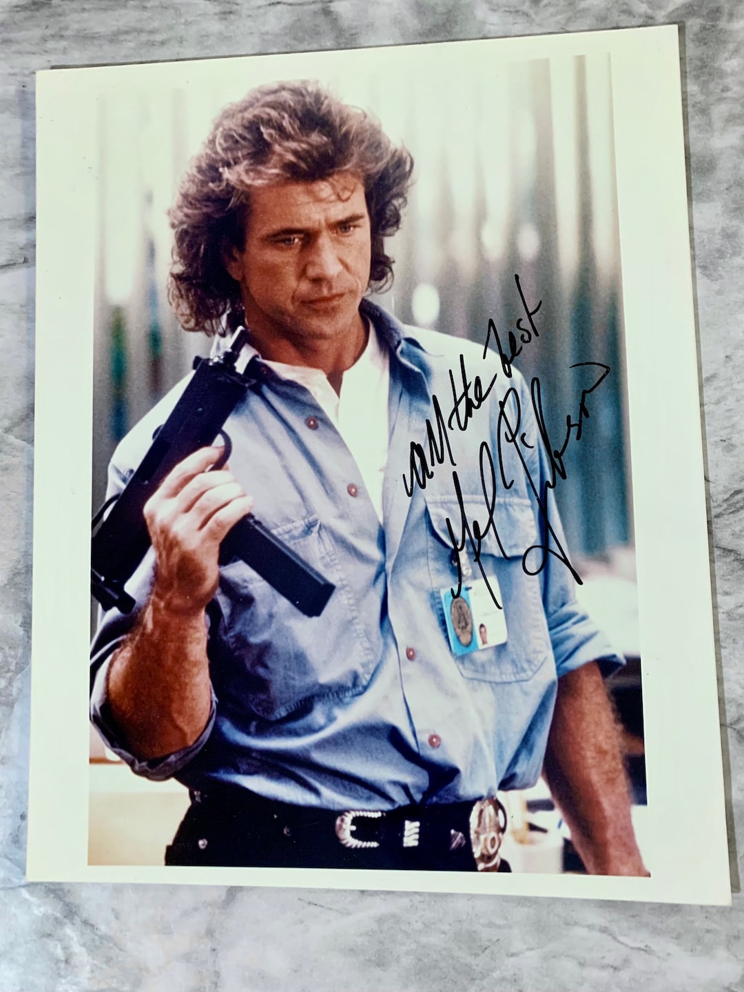AUTOGRAPHED PHOTO - Mel Gibson 8x10 From a Lethal Weapon Film - Etsy