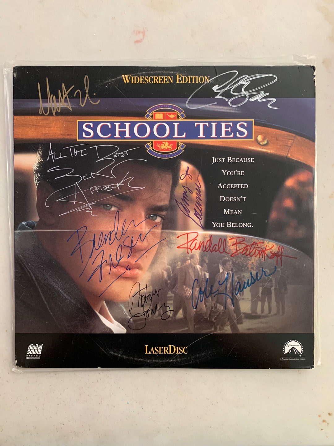 CAST AUTOGRAPH - School Ties - Laserdisc Release - Brendan Fraser, Ben ...
