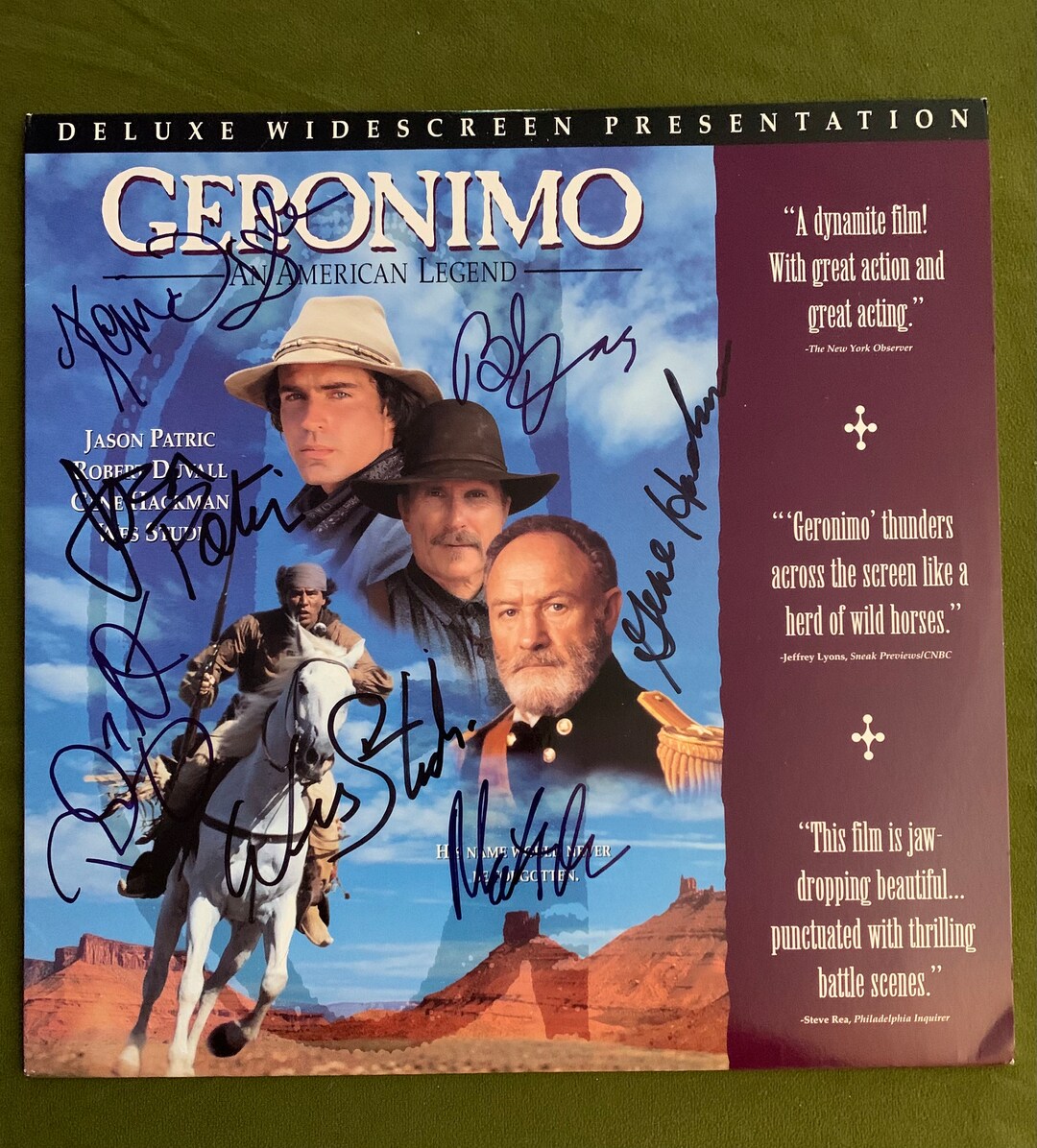 CAST AUTOGRAPH - Geronimo - Laserdisc Release - Jason Patric, Gene ...