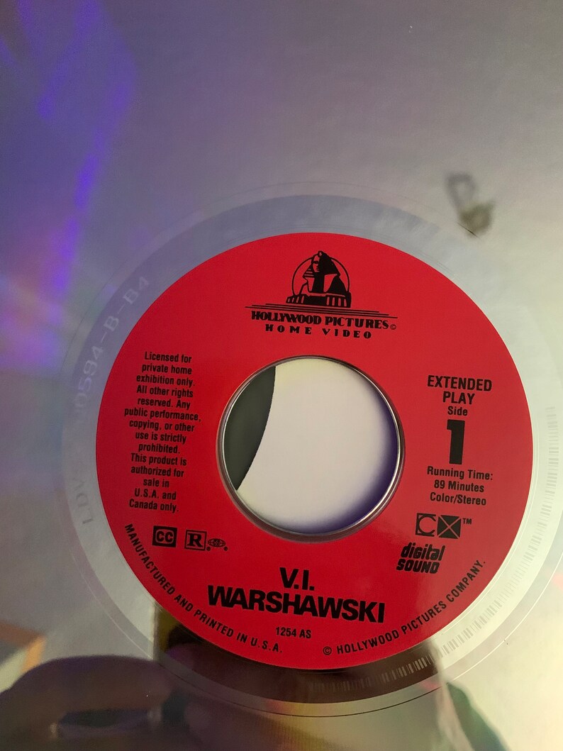 Cast AUTOGRAPH - V.I. Warshawski on Laserdisc Release - Kathleen Turner ...