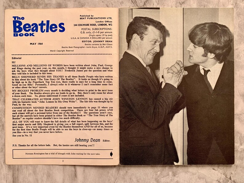AUTOGRAPHS - Paul Mccartney, Ringo Starr & George Harrison - the Beatles Book Monthly, May 1964 ...