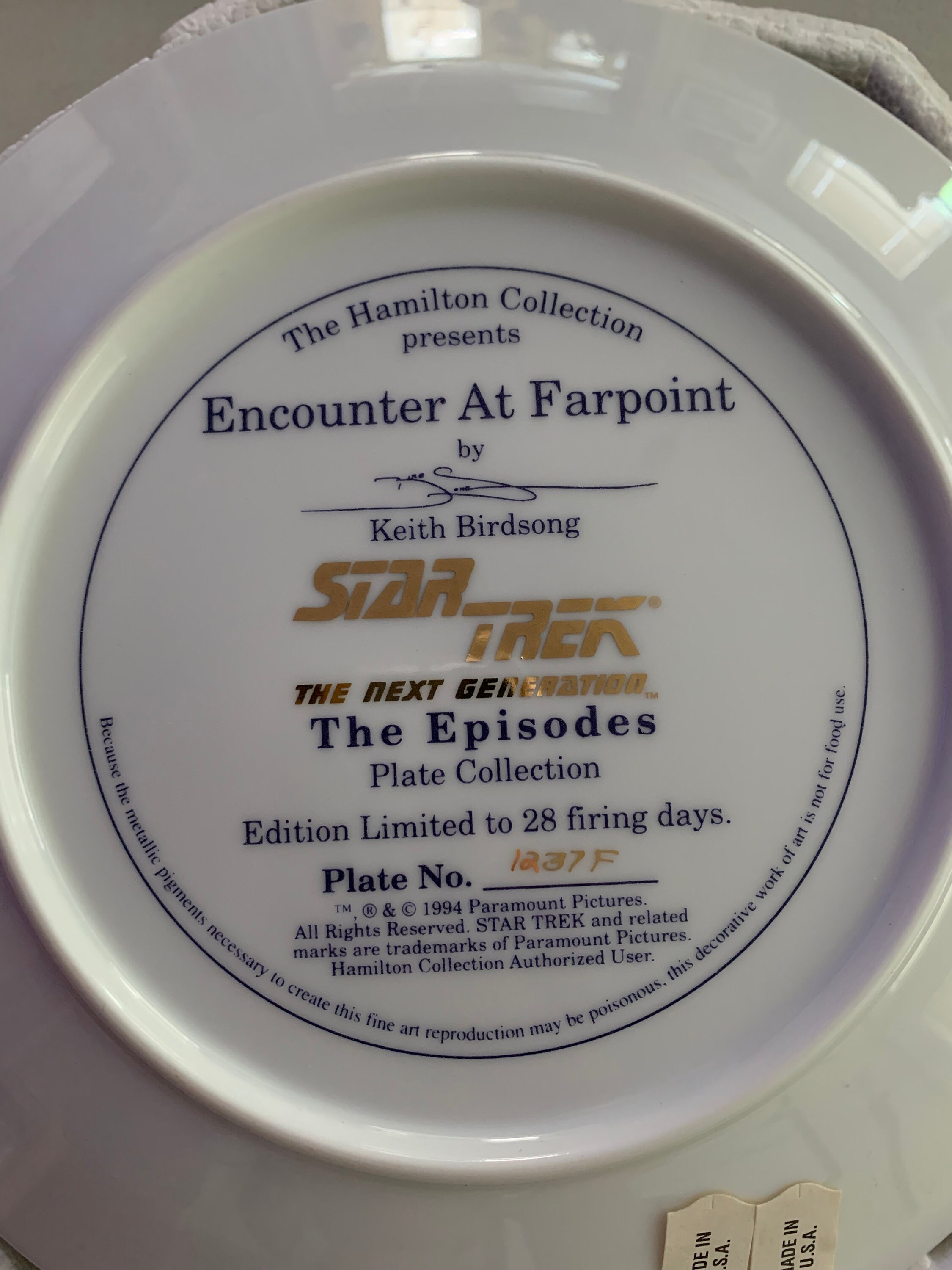 STAR TREK TNG Encounter at Farpoint From the Star Trek: the Next ...