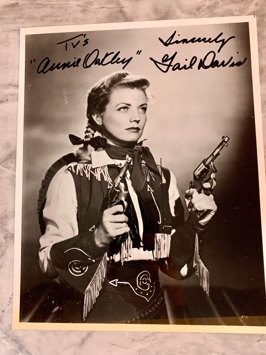 AUTOGRAPHED PHOTO - Gail Davis 8x10 From Classic TV Western, Annie ...