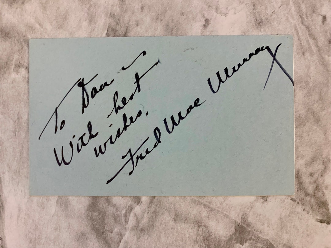 AUTOGRAPH - Fred Macmurray With 8x10 Photograph - Etsy