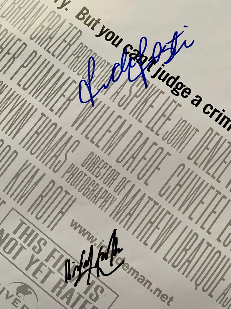 CAST AUTOGRAPH - Inside Man Movie Poster - Signed by 8 Including Denzel ...