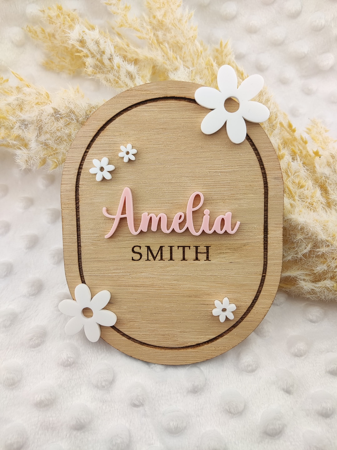 Personalized Baby Announcement Plaque: Wooden Hello World Sign - Etsy