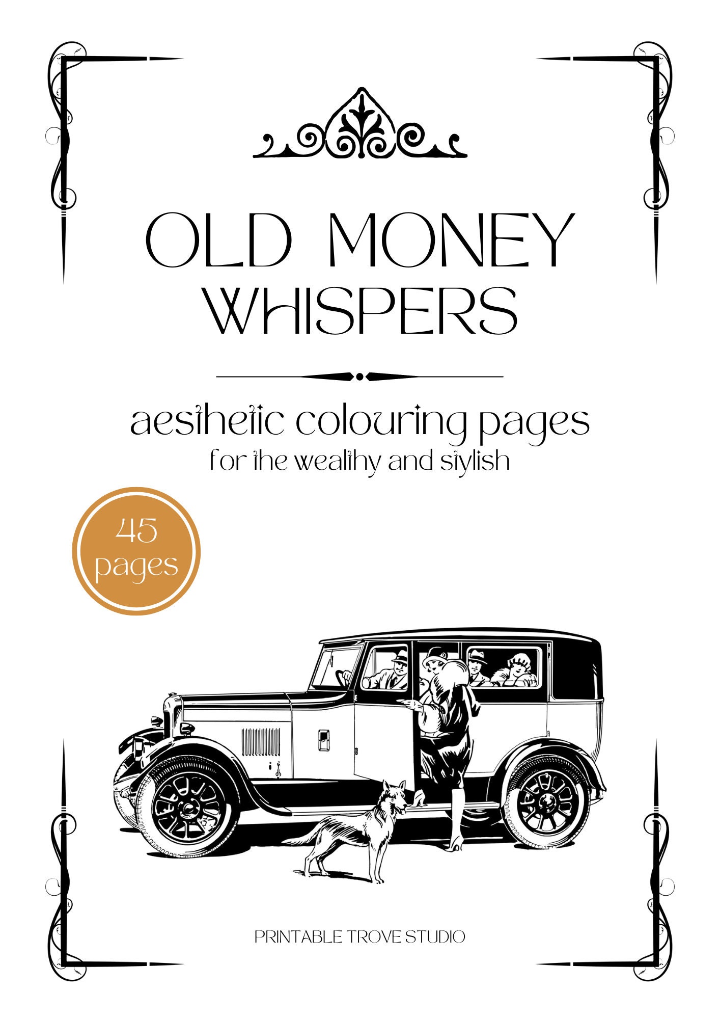 Old Money Whispers | Aesthetic Adult Colouring Printable | 45 Pages ...