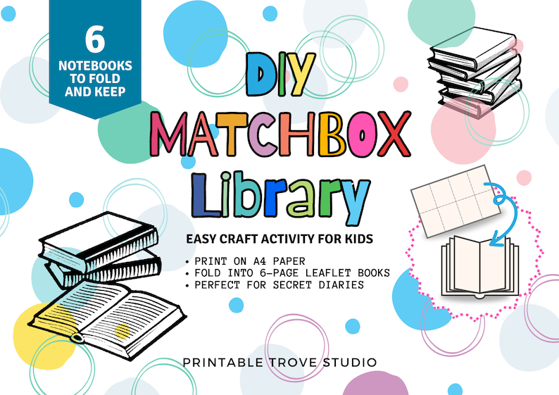 DIY Matchbox Library | Fun Paper Craft for Kids | Printable | Notebook ...