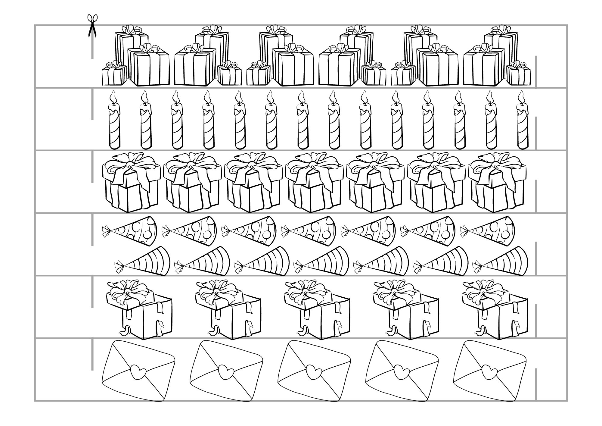 Printable BIRTHDAY Paper Chain GARLANDS | PARTY Party Decorations to ...