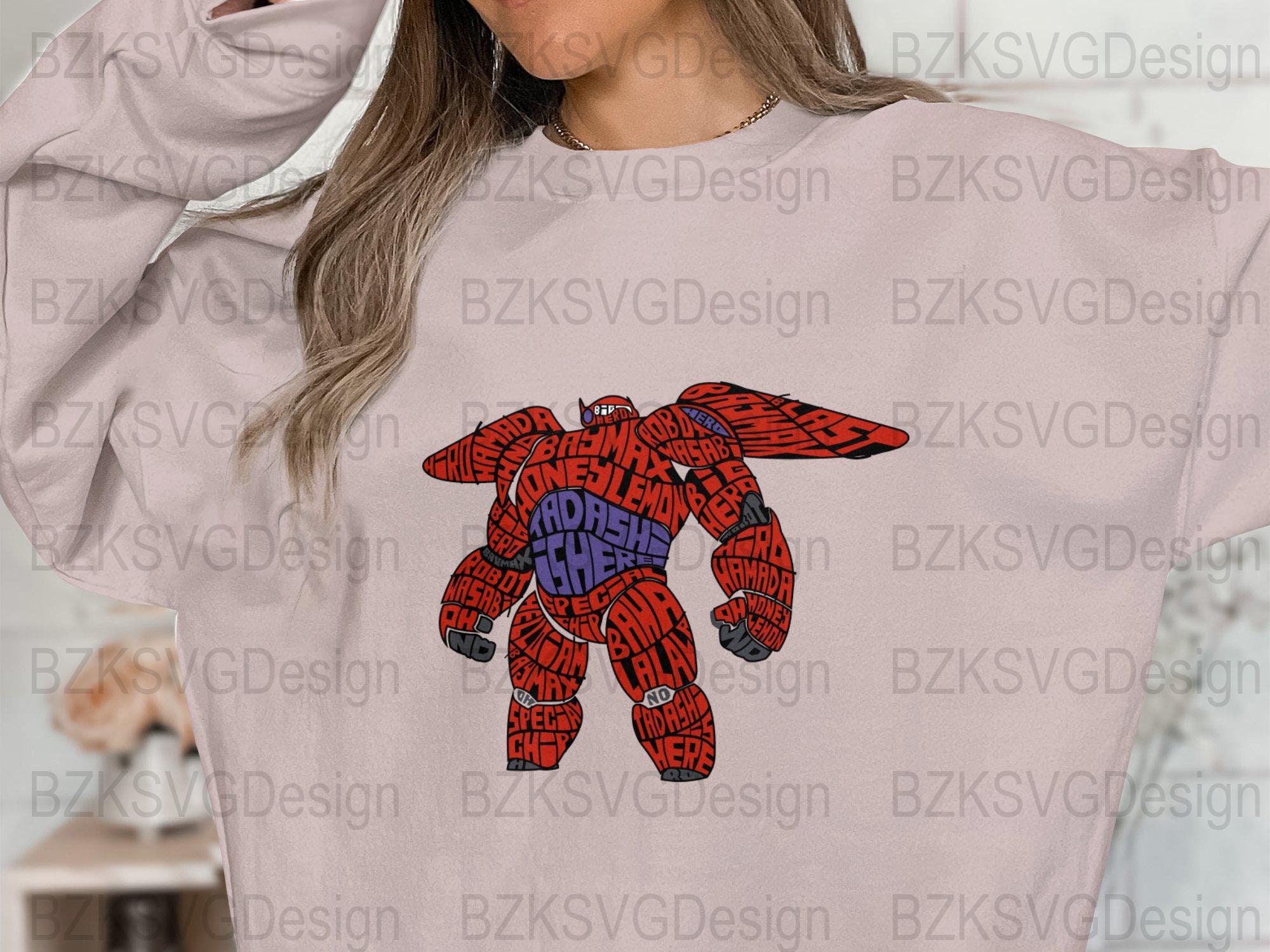 Baymax Svg, Png, Six Big Hero Calligram Shirt Figure, Illustration ...