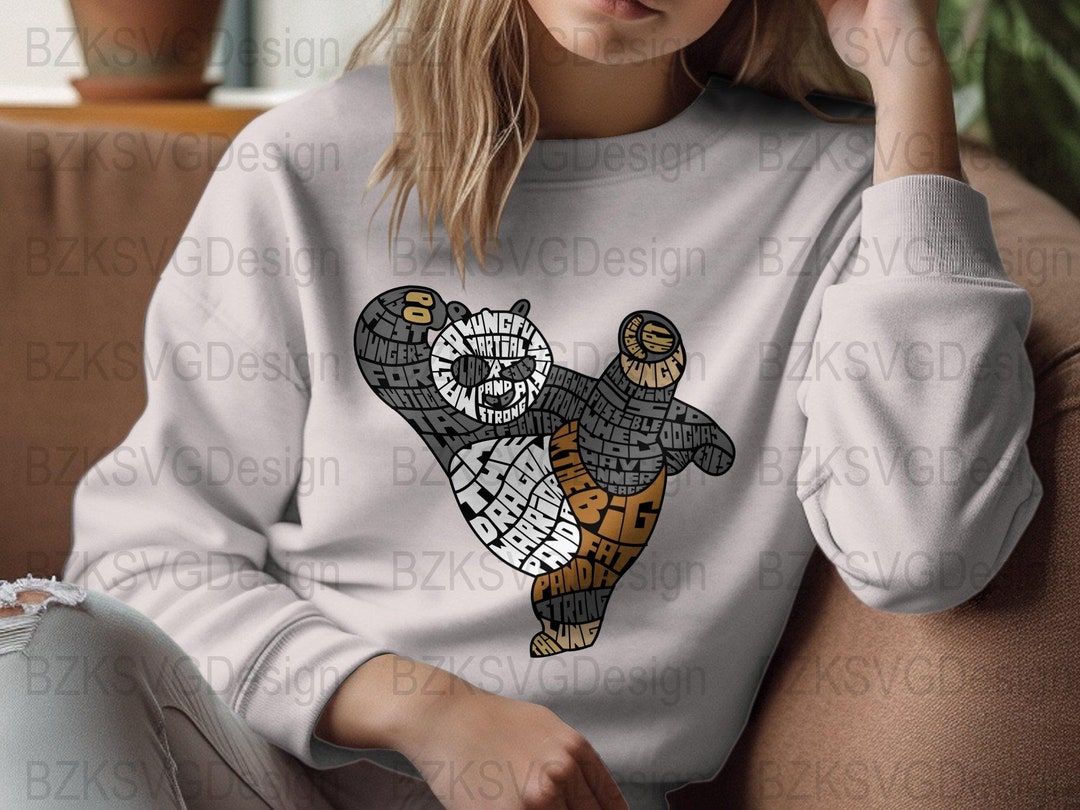Kung fu Panda Svg Png Warrior Panda Calligram Camisa Figura - Etsy México