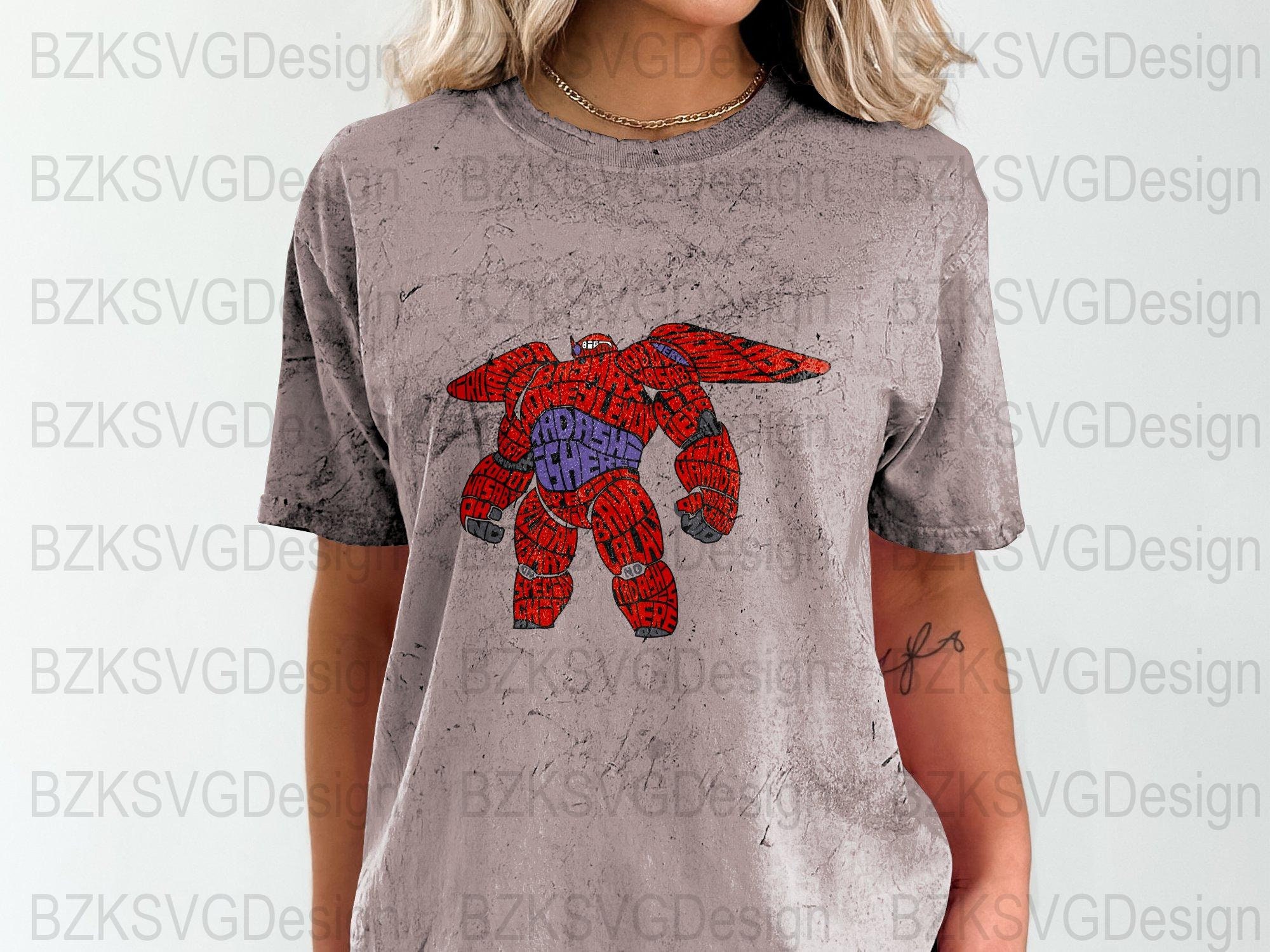 Baymax Svg, Png, Six Big Hero Calligram Shirt Figure, Illustration ...